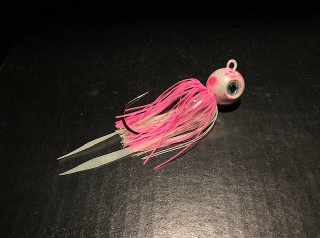 Fluke Flounder Gulp Ball Jigs Marbled Pink Pearl Shine, Pearl Pink ...
