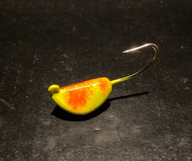 Tog Blackfish Fat Bottom Glow Yellow / Orange Jig cast with Mustad ...