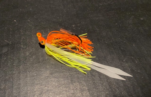 Poison Tail Teaser With SICKLE HOOKS In Glow Yellow & Orange, with ...