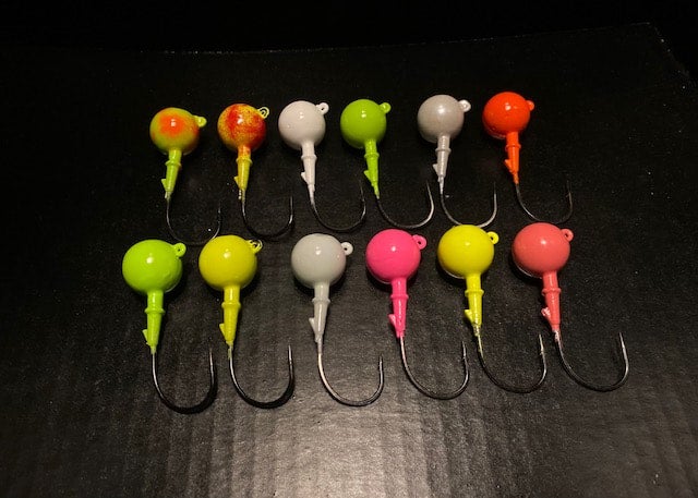 Fluke Flounder Gulp Ball Jigs W/ Black Nickel Ultra Point Hooks | Jigs ...