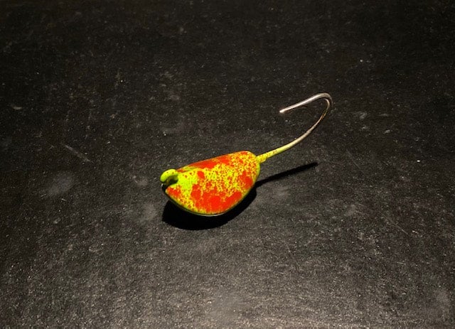 Tog Blackfish Fat Bottom Red/Green Jig cast with Mustad Duratin Hooks ...